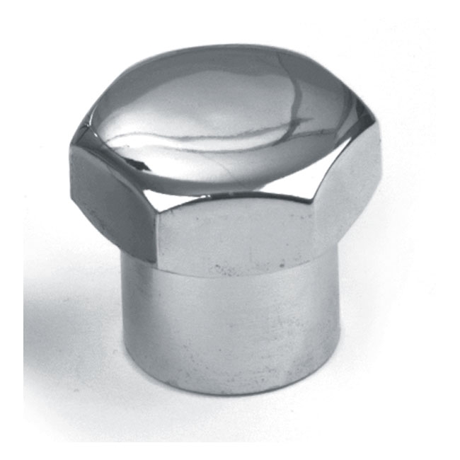 513020 - Fork stem nut. Domed. Chrome - www.motorcyclestorehouse.com