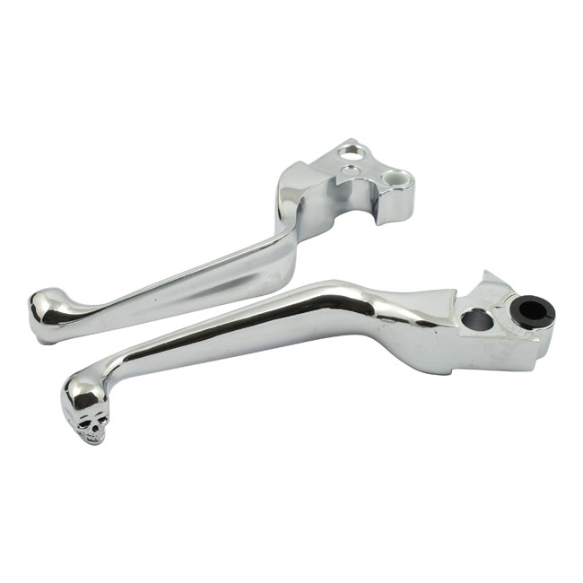 515316 - SKULL HANDLEBAR LEVER SET - www.motorcyclestorehouse.com