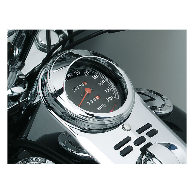 544636 - Kuryakyn, Visored speedo bezel. Chrome - www ...