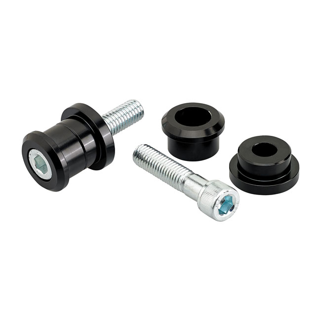 599364 - Biltwell, solid riser bushing set. Black - www.motorcyclestorehouse.com
