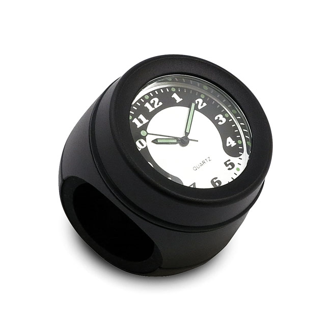 915426 - Handlebar mounted clock. Black - www.motorcyclestorehouse.com