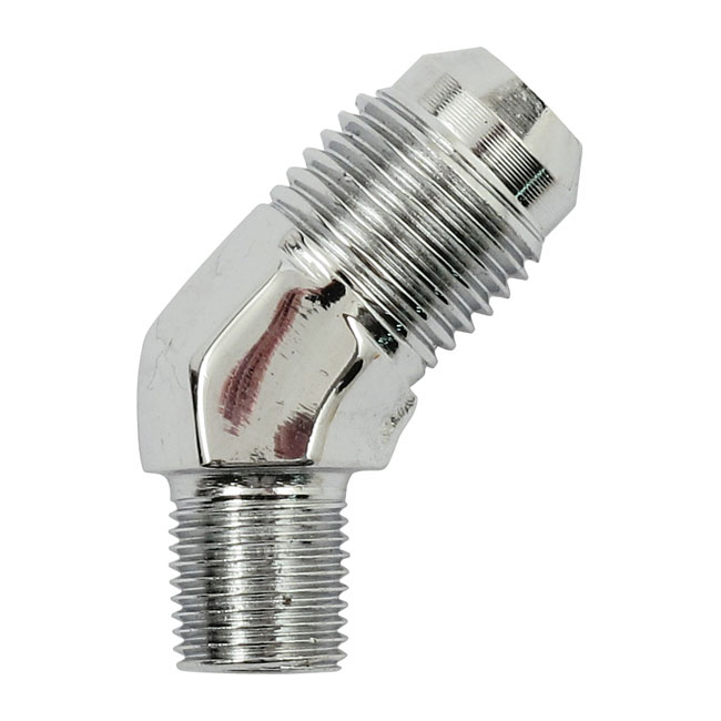 921914 - Goodridge, -6 JIC oil line fitting, 1/8". 45°. Chrome - www ...