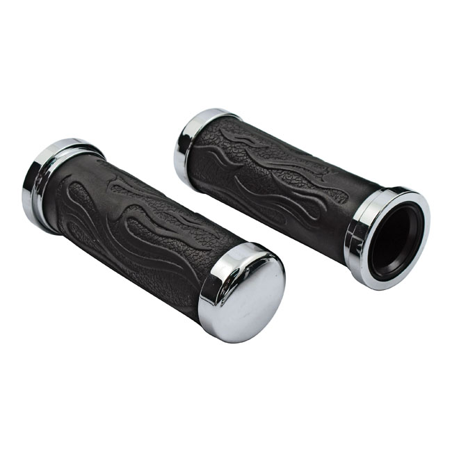 Highway Hawk, flamed handlebar grips - Downtown American Motorcycles