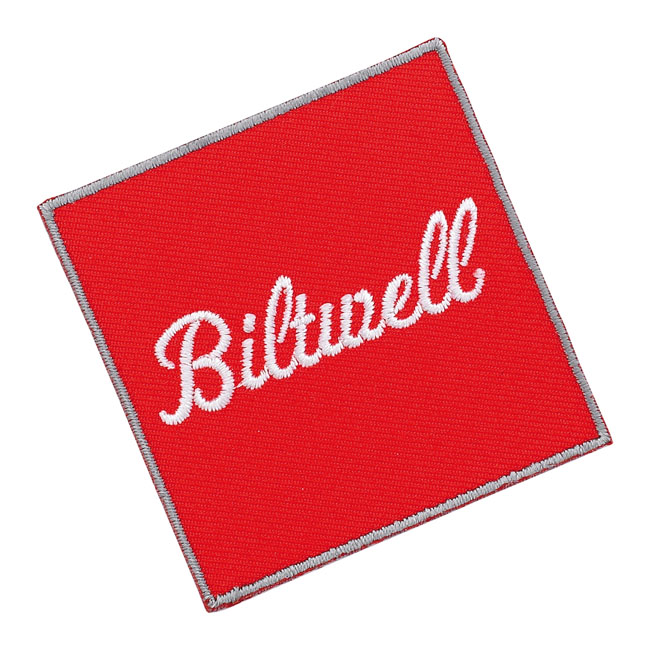 942817 - BILTWELL SQUARE LOGO PATCH - www.motorcyclestorehouse.com