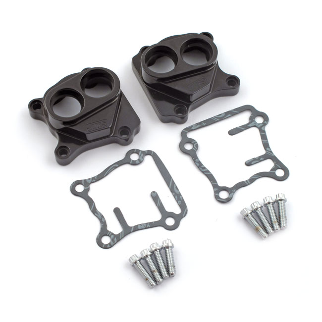JIMS, Twin Cam billet tappet cover set. Black - Downtown American ...