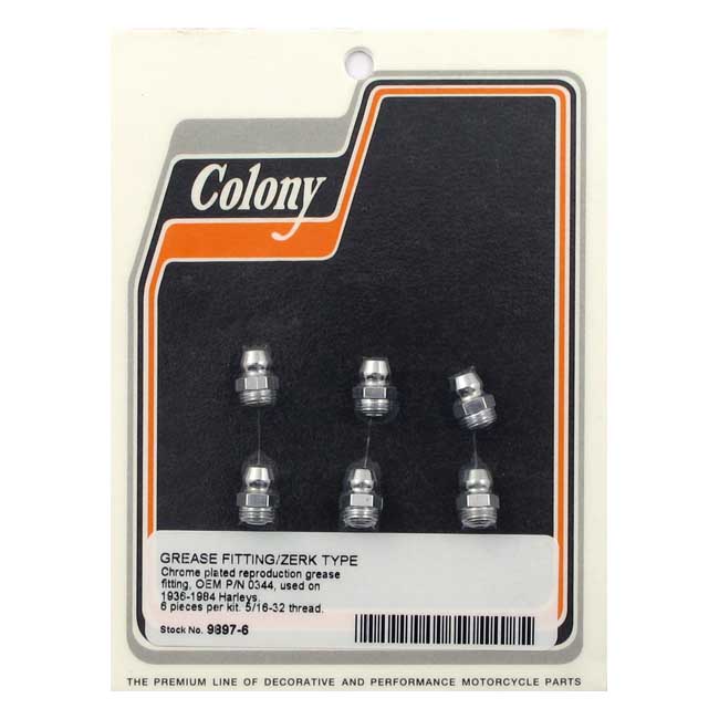 990240 - Colony, grease fitting. 5/16-32. Chrome - www ...